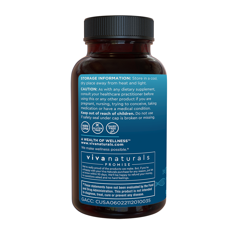 Viva Naturals Triple-Strength Fish Oil Omega 3 Supplement