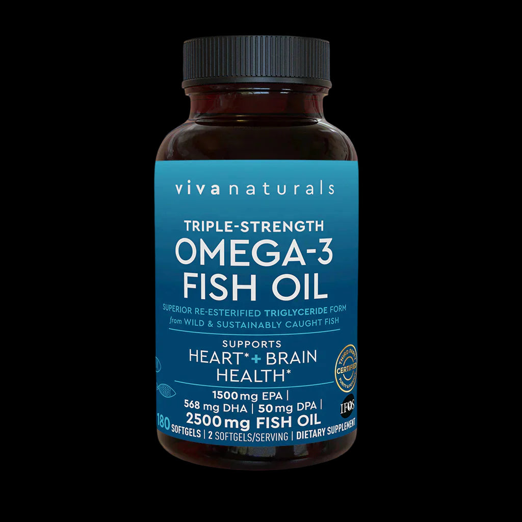 Viva Naturals Triple-Strength Fish Oil Omega 3 Supplement
