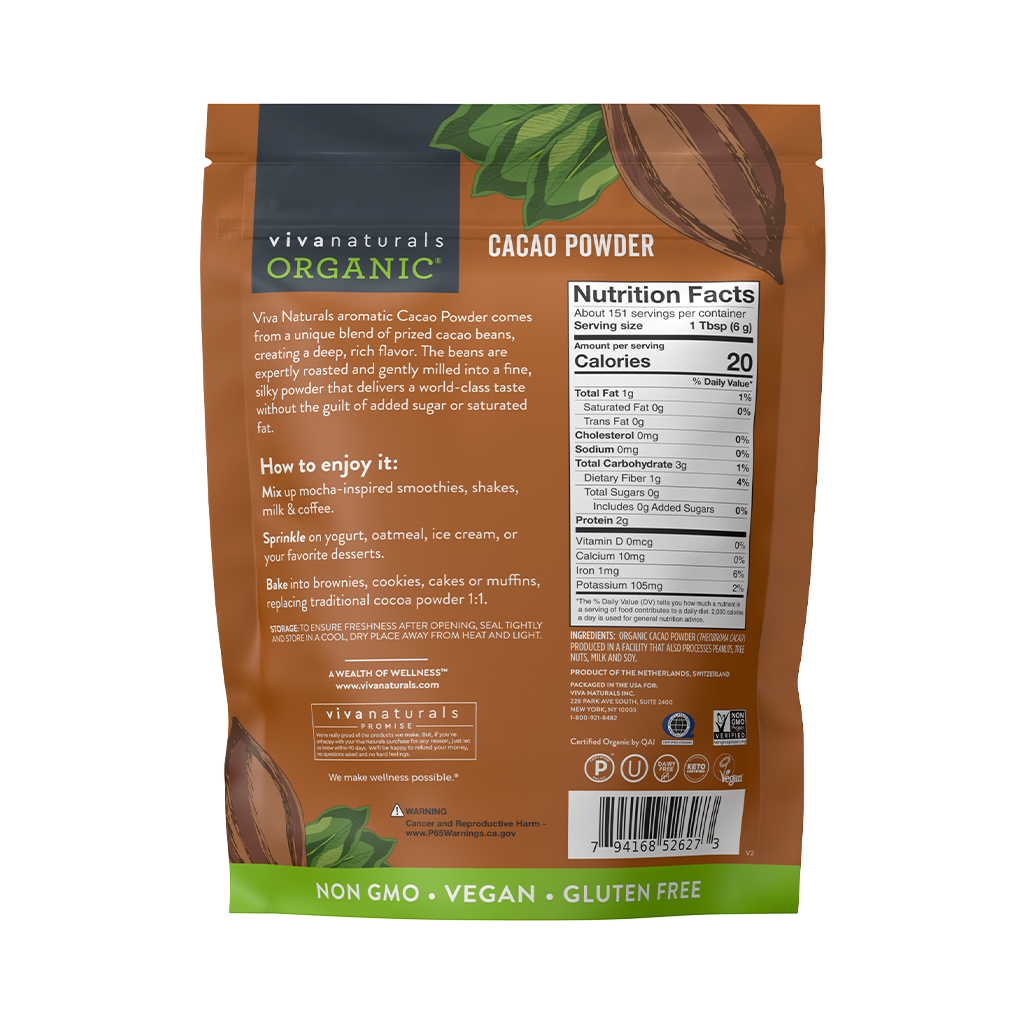 Viva Naturals Organic Cacao Powder