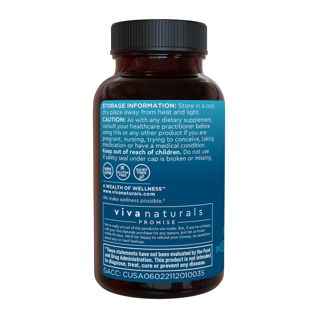 Viva Naturals Triple-Strength Fish Oil Omega 3 Supplement